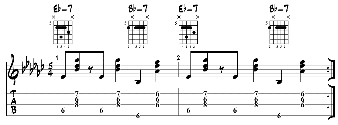 Take Five Chords Guitar Lesson (Tabs & Audio)