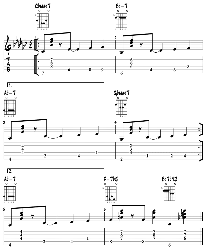 Take Five Chords Guitar Lesson (Tabs & Audio)