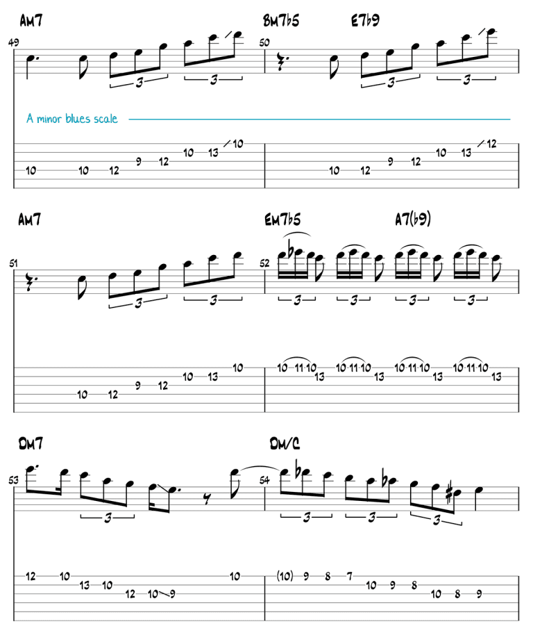 Summertime Melody & Solo Study for Jazz Guitar
