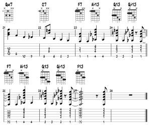 Walking Bass Lines for Jazz Guitar (Jazz Blues in F)