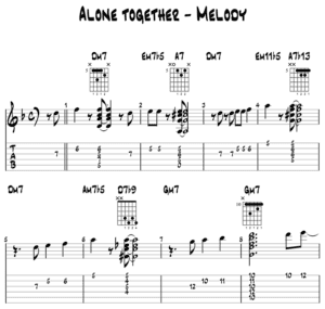 Alone Together - Easy Jazz Guitar Melody (With Chords)
