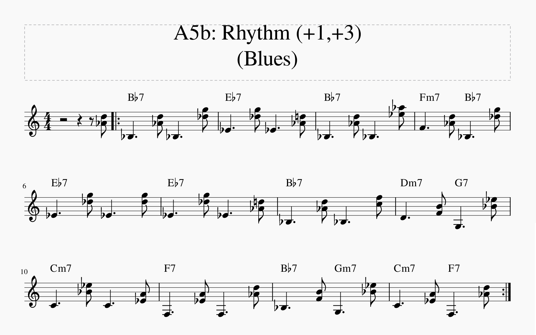 Jazz Blues Comping Rhythms